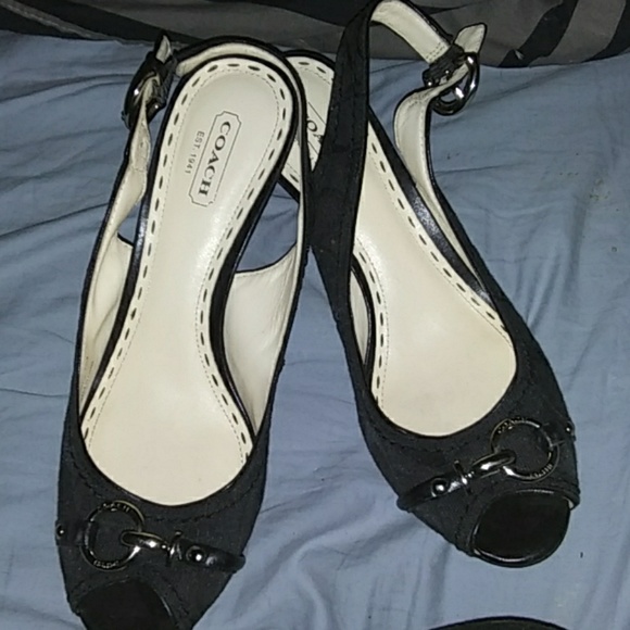 Coach | Shoes | 75 Coach Pumps Open Toe | Poshmark